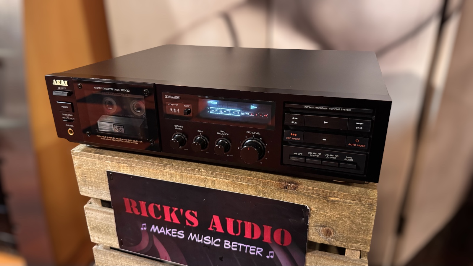 Akai GX-32 • 2-kops Stereocassettedeck • NIEUWSTAAT